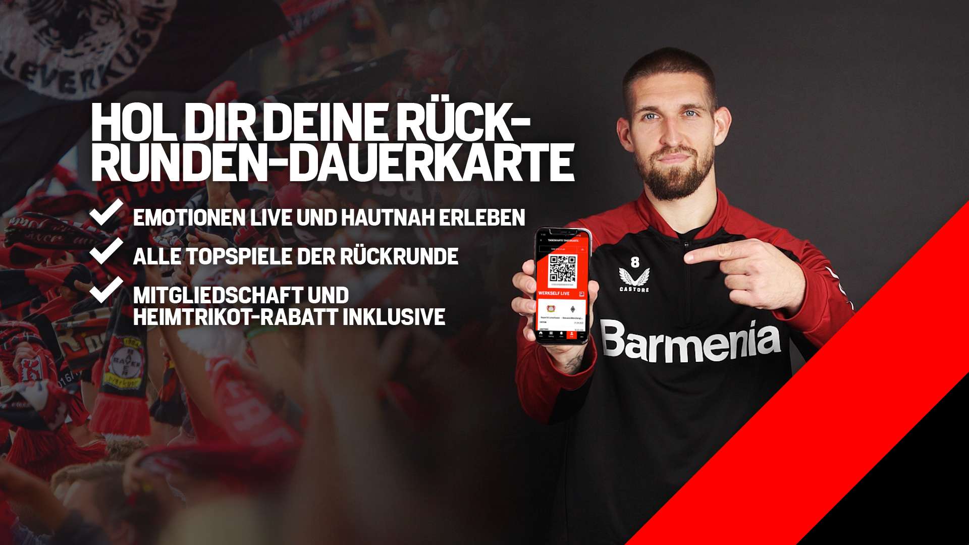 Jetzt die Rückrunden-Dauerkarte sichern! | Bayer04.de